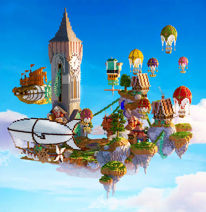 Build anything you want in minecraft by Yuziok | Fiverr