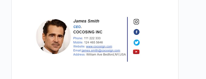 Design a clickable html email signature and animated email signature by ...