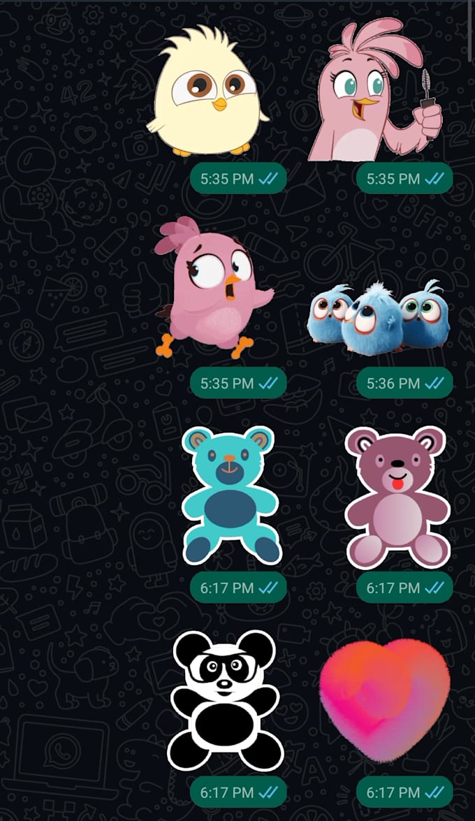 Design amazing whatsapp stickers by Innovator_hala | Fiverr