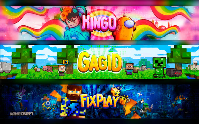 Make a unique minecraft banner logo for servers and youtube by Hatakest ...