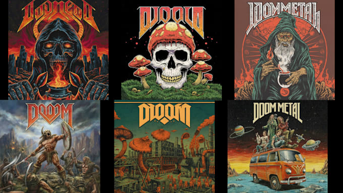Crea la portada de tu álbum de rock metal, doom, stoner y sludge