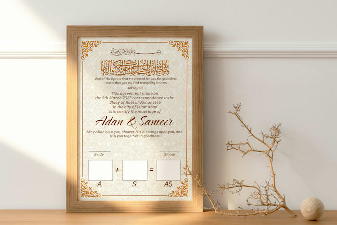 Create elegant marriage certificates and nikkah certificates by ...