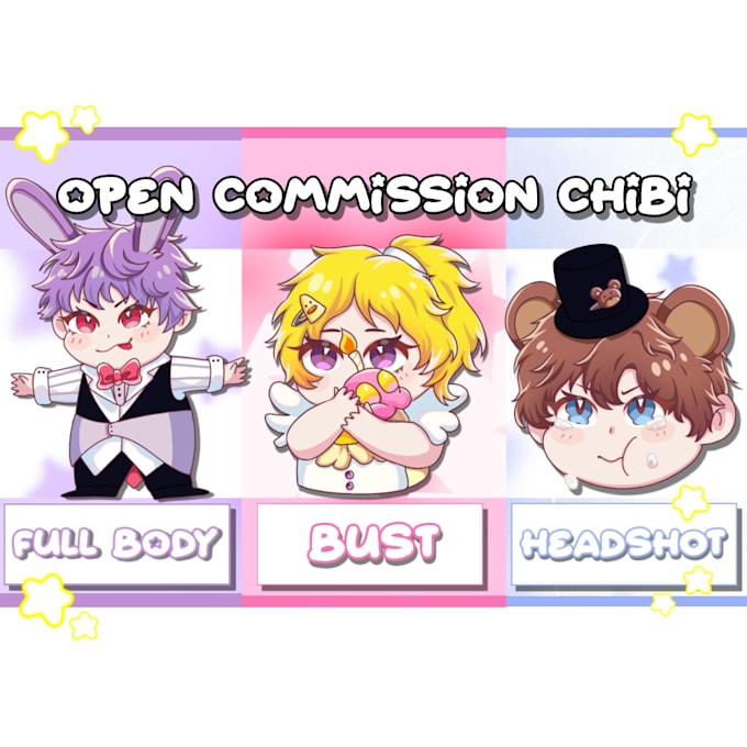 Draw chibi bust what you like by Ray_art1233 | Fiverr