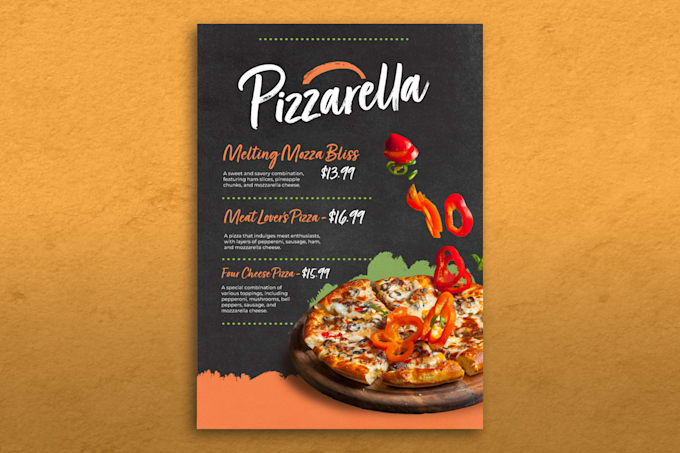 Create amazing pizza menu design by Vadastu | Fiverr