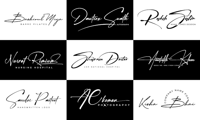 Fast design signature logo, cursive, scripted, signatures by ...