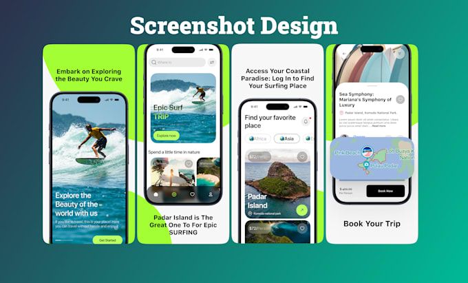 Design app store screenshots for ios and play store by Gfxroksana | Fiverr