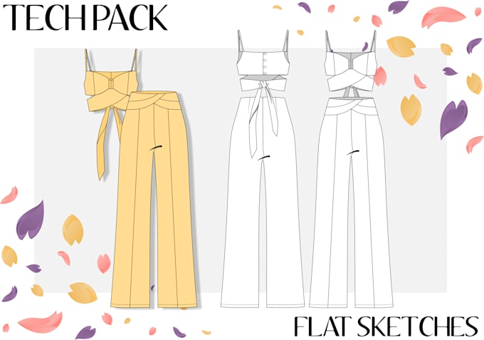 Technical drawings and tech packs by Luana_vidal | Fiverr