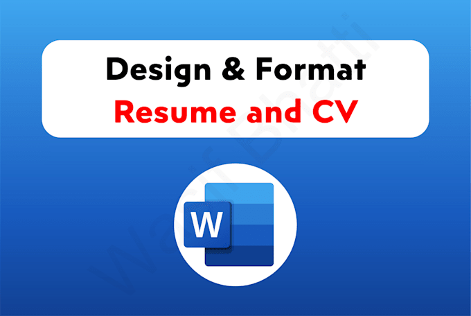 Format and design resume and cv in microsoft ms word document by ...