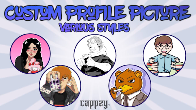 Draw you a custom profile picture by Cappzy | Fiverr