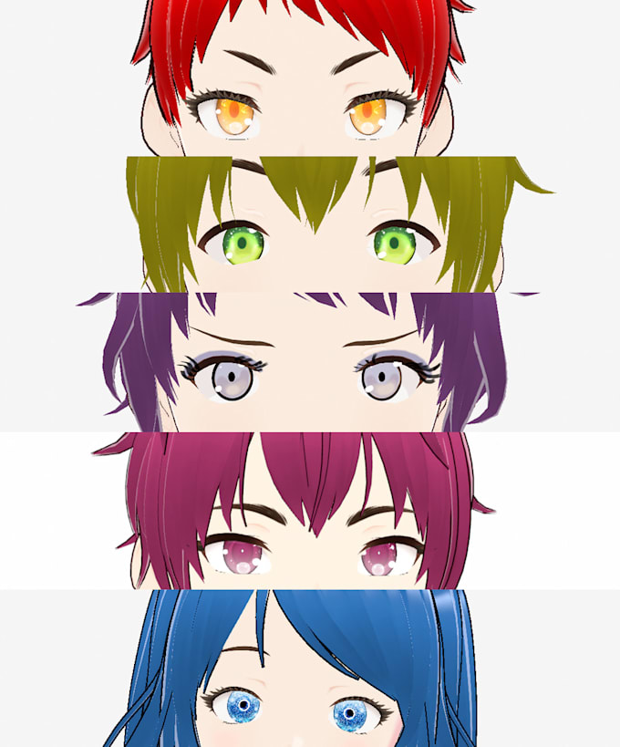 Custom design anime 3d vtuber character and eyes with animation by ...