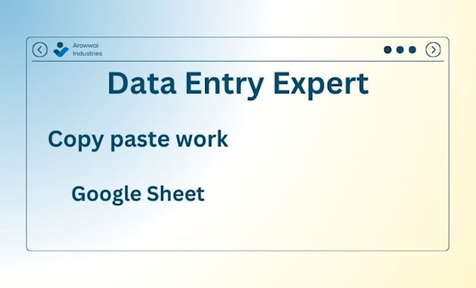 Do copy paste data sheet work by Fateh_aslma | Fiverr