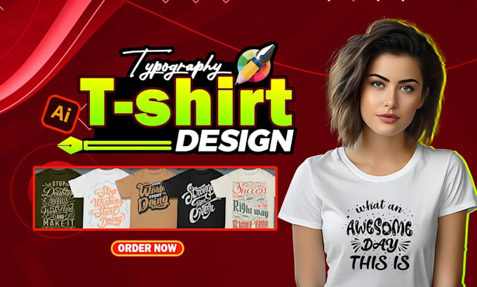 Be best custom awesome amazing unique modern typography t shirt design ...