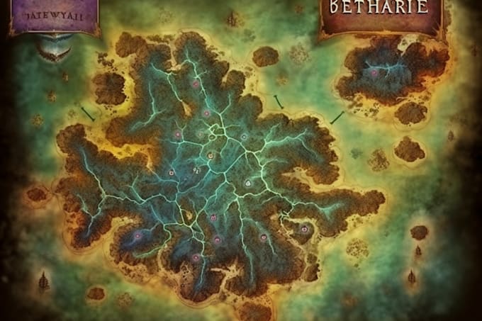 A fantasy atlas map, vector world map by Warowary | Fiverr