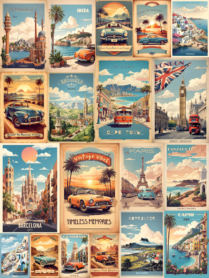 Design a stunning vintage retro poster by Michaelkoumas | Fiverr