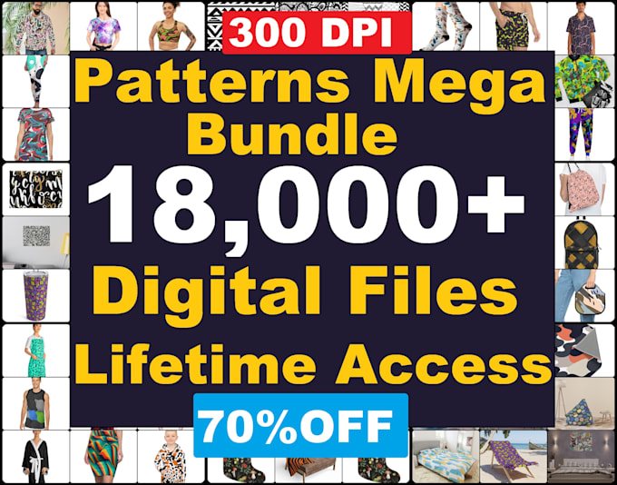 Send 18,000 patterns designs for pod, sublimation ,aop printing within ...