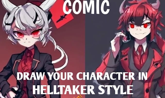 Draw any character oy your choice in helltaker style by Robert_w07 | Fiverr