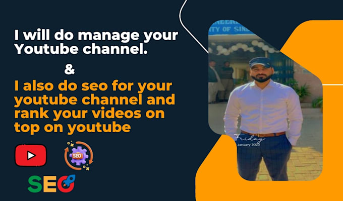 Create a youtube channel, seo, logo, and banner, and manage the channel ...