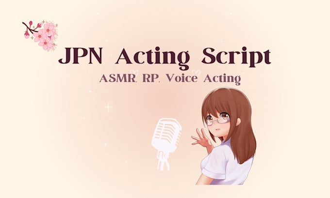 Write your japanese asmr roleplay script by Akari_02 | Fiverr