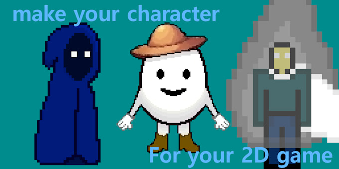 Crea un personaje en pixel art 2d para tu juego.
