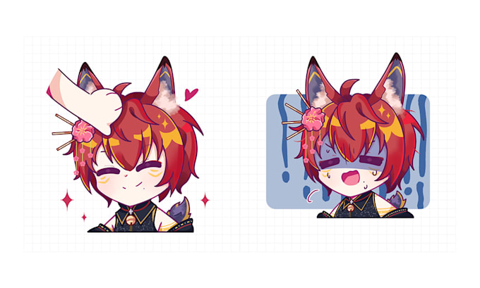 Create custom sticker emotes badges for vtuber streamer etc by Tsuuuno ...