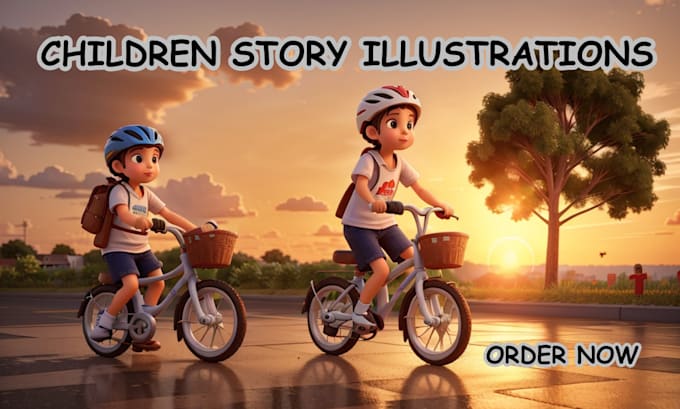 Design 3d children illustration, children story book, children book ...