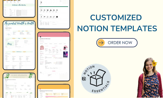 Create customized and aesthetic notion dashboards that suit your needs by Anicakurzbach | Fiverr