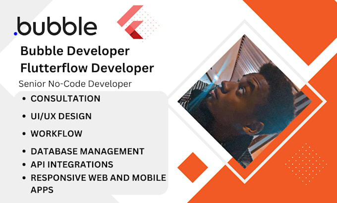 Be your bubble io flutterflow no code web app developer and bubble io expert