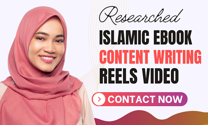 Écrire du contenu de livre électronique islamique, une bobine islamique, une vidéo bobine, une ...