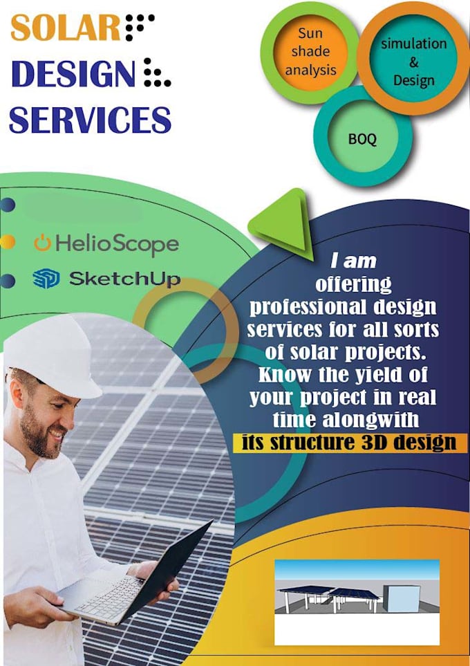 Design solar pv system on sketchup and helioscope, with boq by Talha ...