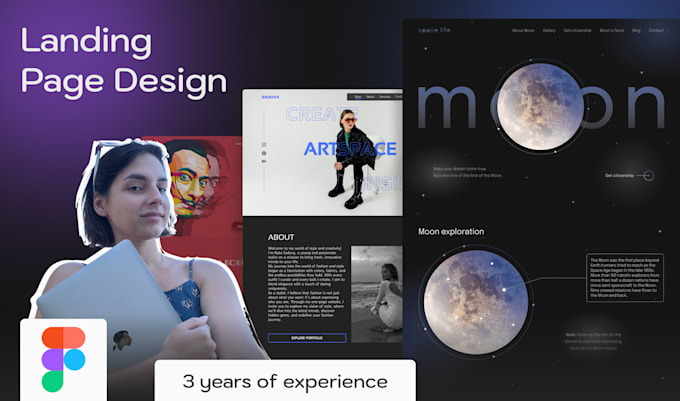 Eye catching landing page design in figma in 24 hours by Elina_havadzyn | Fiverr