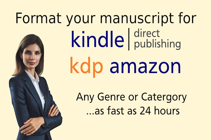 Format manuscript for kdp amazon proofread edit multiple formats available