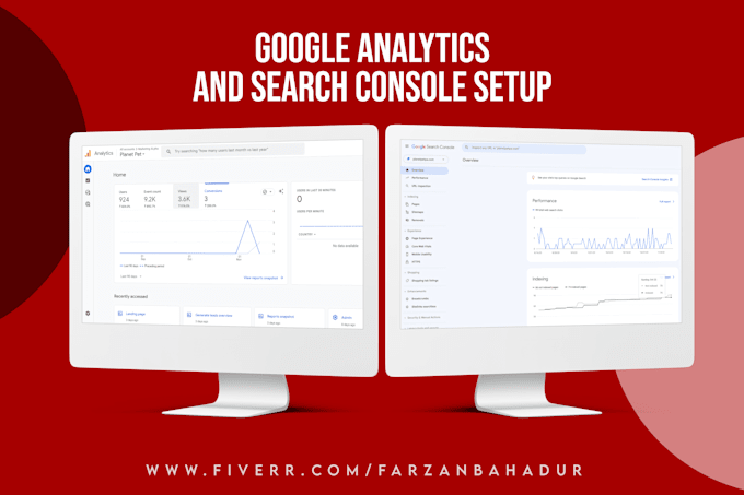 Setup google search console and analytics for your business by Farzanbahadur | Fiverr