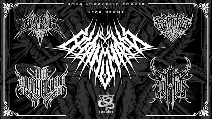 Draw dark lettering tattoo art by Doominking | Fiverr