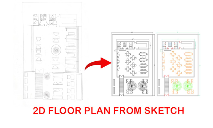 Draw 2d floor plan in autocad by Sanaz_design | Fiverr