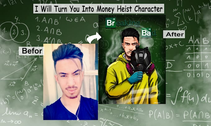 Draw you as breaking bad character by Artwalid | Fiverr