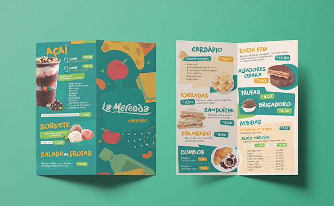 Design your food menu, restaurant menu and menu board design, tv slides ...