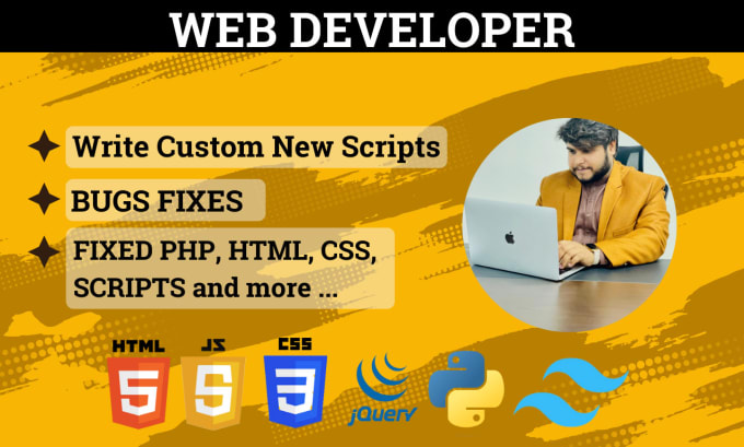 Write Any Script In Html Css Javascript Jquery Php Python By Coderexpert122 Fiverr