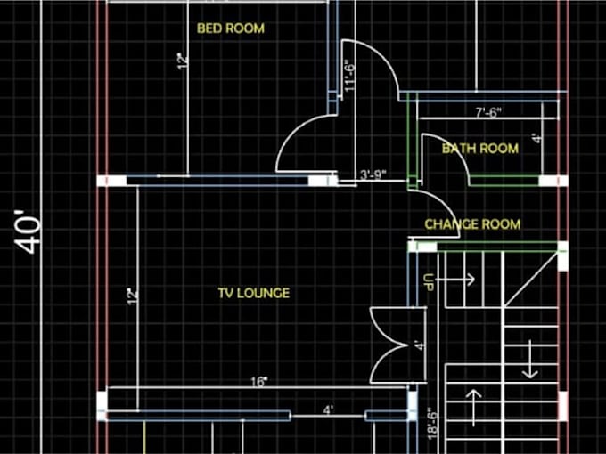 Draw architectural plans in autocad 2d and 3d by Adidani371 | Fiverr