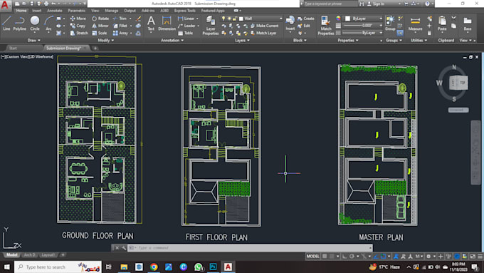 Redraw plans and covert pdf to dwg file by Yusra_qayyum13 | Fiverr