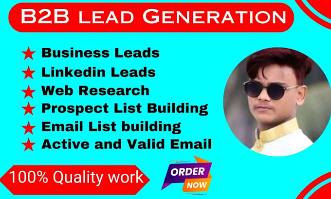 Do targeted b2b leade generation linkedin research business leads by Mdrasel_mia | Fiverr