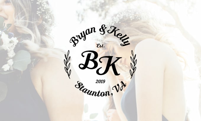 Create wedding logo design in initials monogram text or floral style by Graphic_point | Fiverr