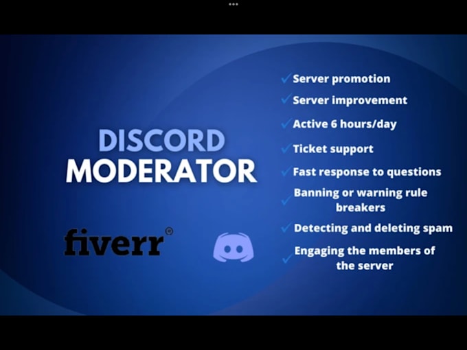 Be the perfect discord moderator for your discord server by Mohitbhat1a ...