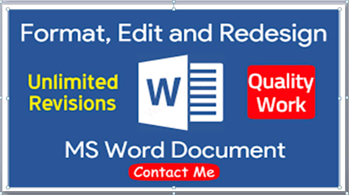 Microsoft word document formatting by Nafeesamalik332 | Fiverr