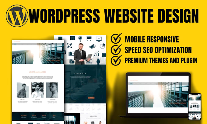 Creat responsive wordpress website design, or redesign and development ...