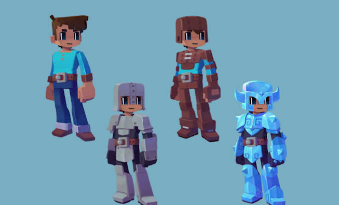 Create 3d blockbench model minecraft with animations and textures by ...