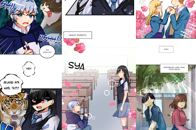 Draw you a profesional webtoon based on your script by Miku_42 | Fiverr