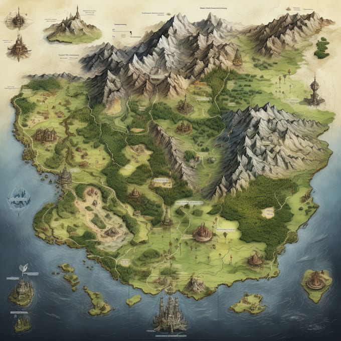 Make a dnd fantasy map design by Tronoth1 | Fiverr