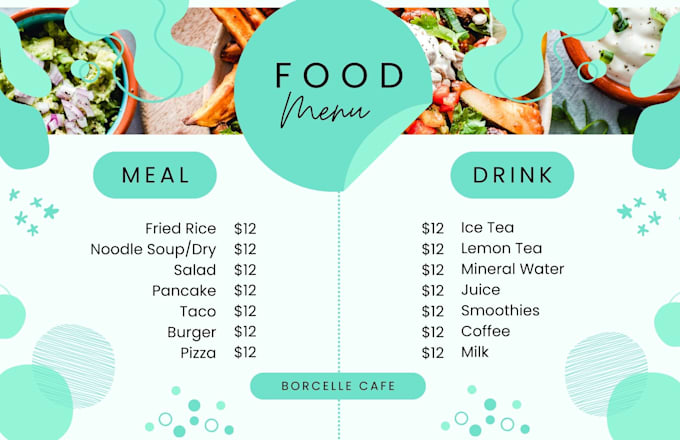 Design restaurant menu, price list, and pdf form design by Ahmad0888 ...