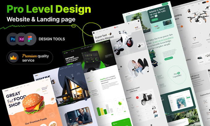 Design quality website and landing page in figma, xd, or psd by ...