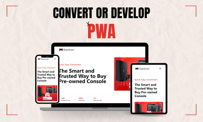 Convert or develop pwa progressive web app using react js next js by ... Convert or develop pwa progressive web app using react js next js by ...